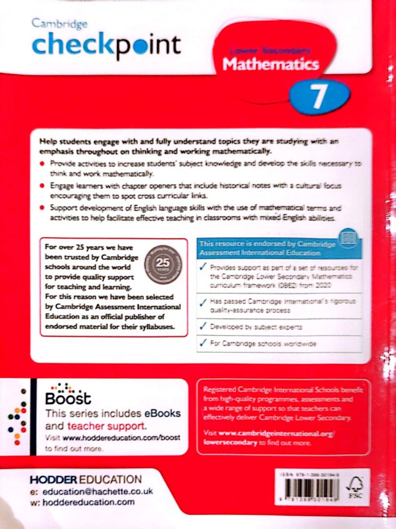 Cambridge Checkpoint Lower Secondary Mathematics - LOWER SECONDARY ...