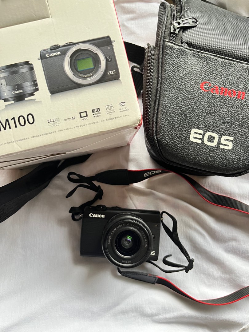 Canon EOS M100 Mirrorless Camera - Complete Inclusions, Photography, Cameras on Carousell