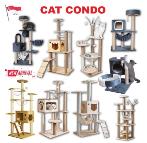 Cat Kitty Tree Tower Condo House Kennel Hut Scratcher Sisal Pole ...