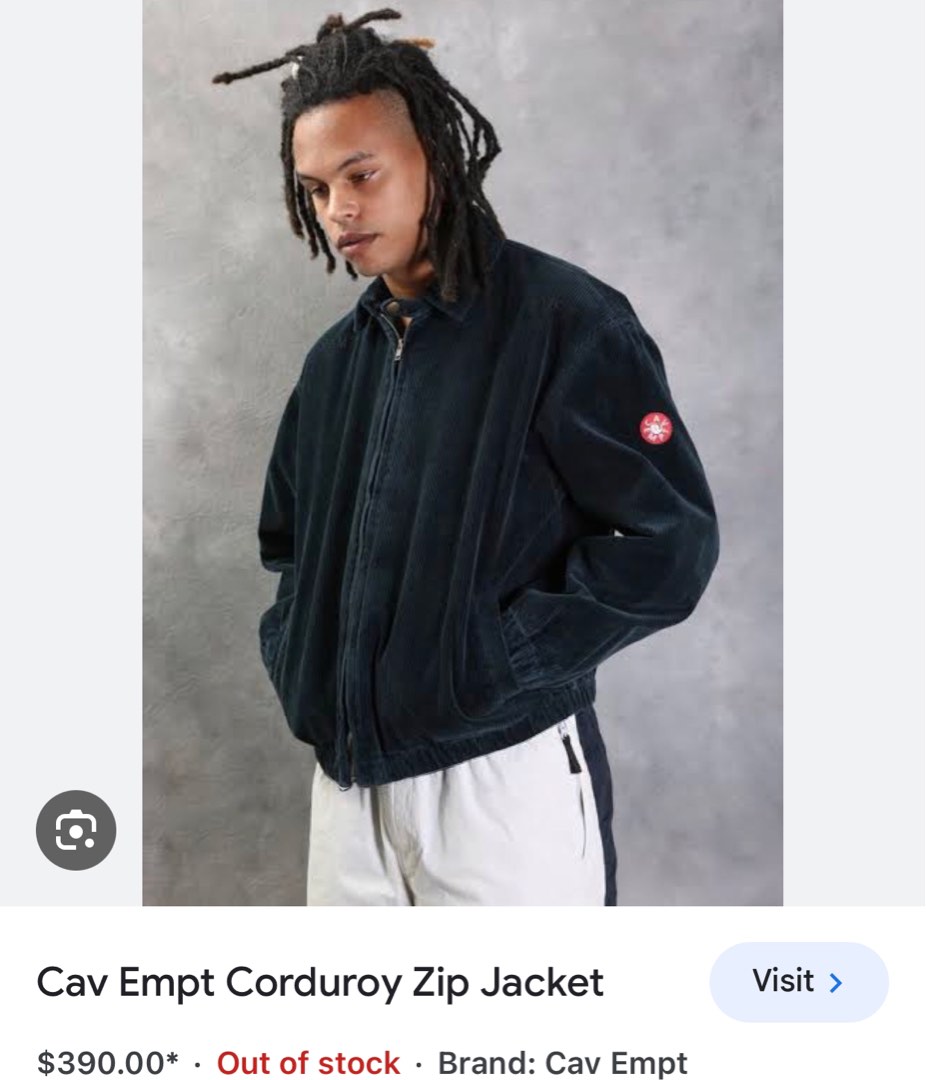 Cav Empt Cord Zip Jacket, Men's Fashion, Coats, Jackets and Outerwear ...