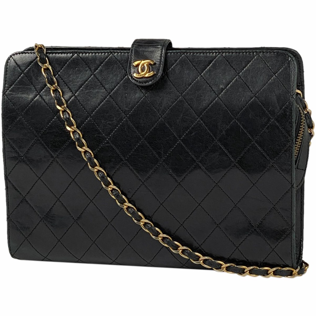 CHANEL Coco Mark Chain Shoulder Bag Matelasse Push Lock Leather, Women ...