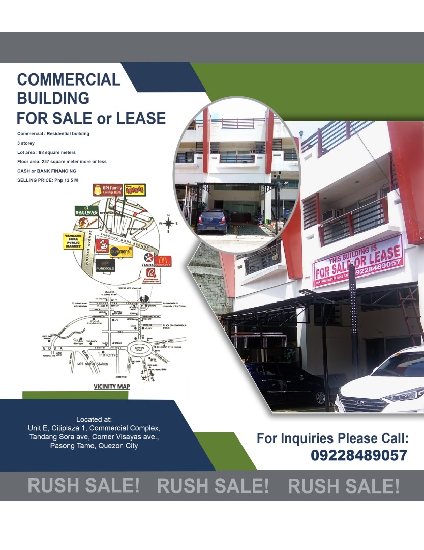 COMMERCIAL BUILDING FOR SALE or LEASE, Property, For Sale, Commercial ...