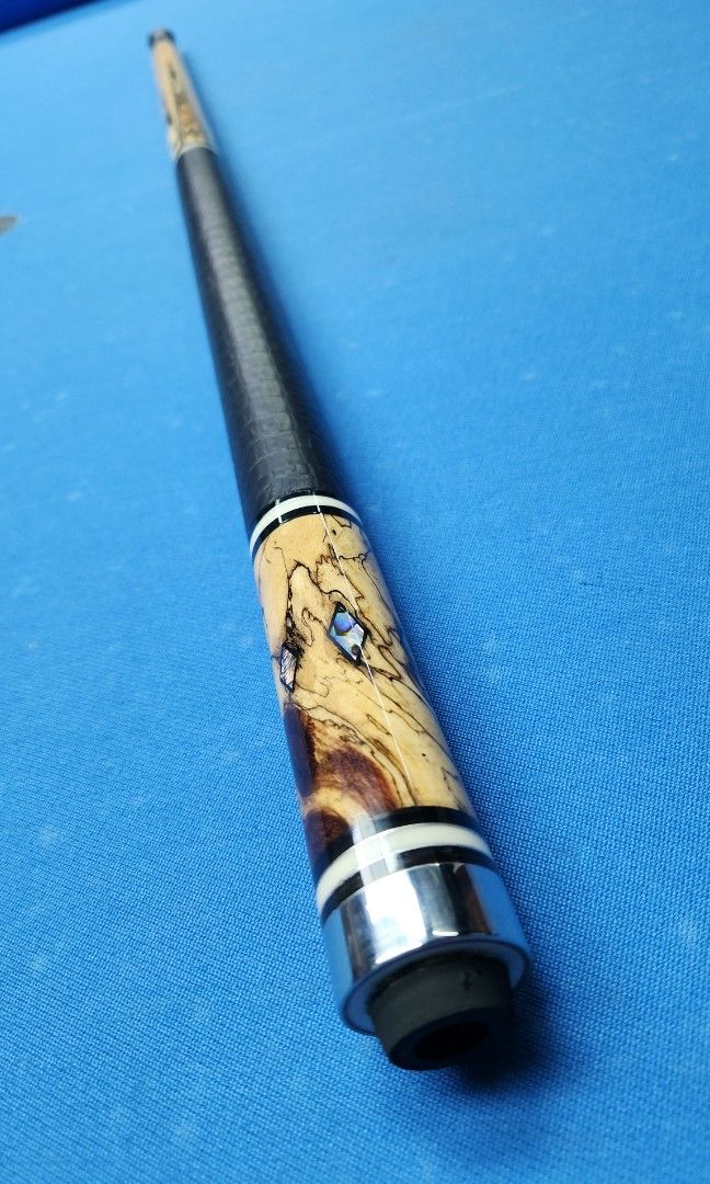 Custom Spalted Maple/ Abalone Pool cue, Sports Equipment, Other Sports ...