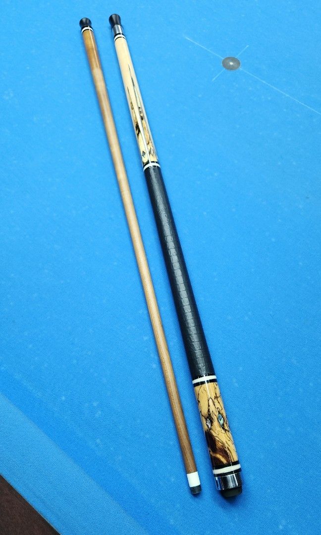 Custom Spalted Maple/ Abalone Pool cue, Sports Equipment, Other Sports ...