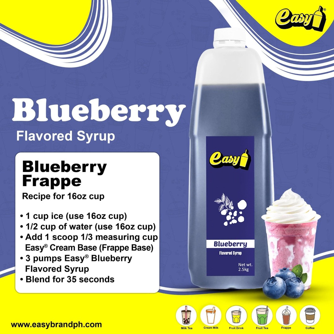 Easy Brand Blueberry Syrup, Food & Drinks, Beverages on Carousell