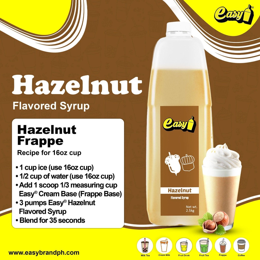 Easy Brand Hazelnut Syrup, Food & Drinks, Beverages on Carousell