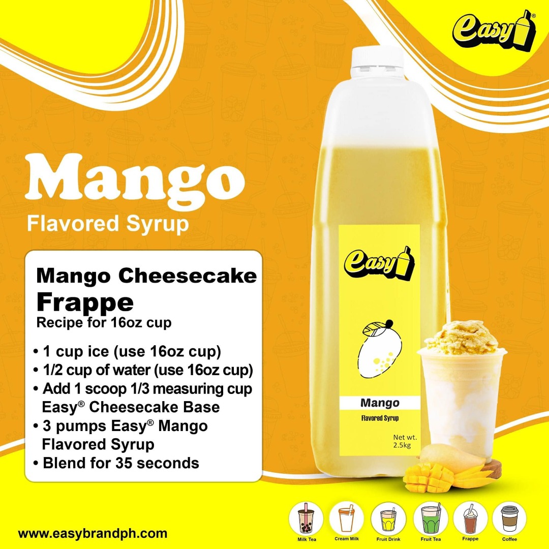 Easy Brand Mango Syrup, Food & Drinks, Beverages on Carousell