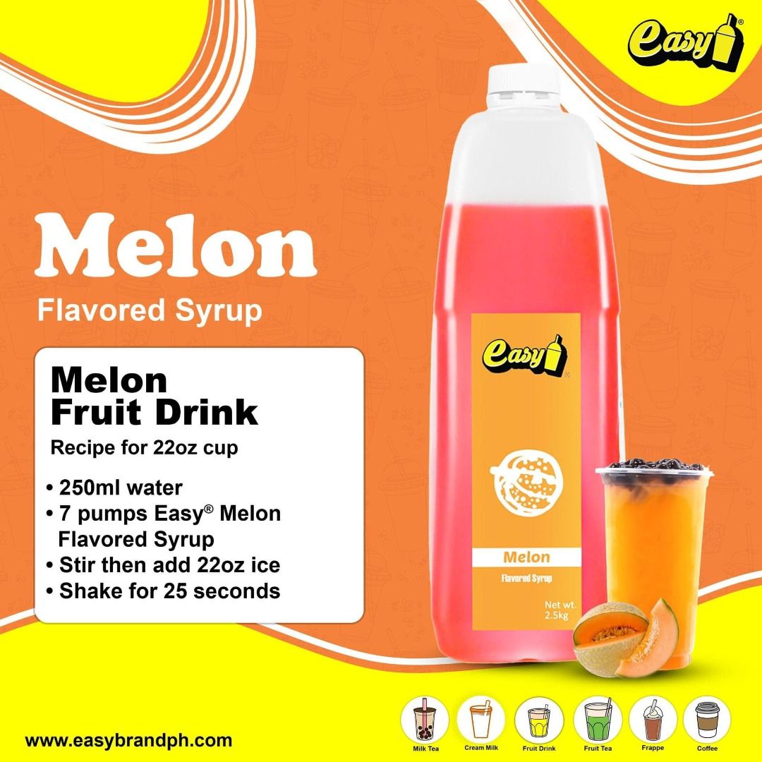 Easy Brand Melon Syrup, Food & Drinks, Beverages on Carousell