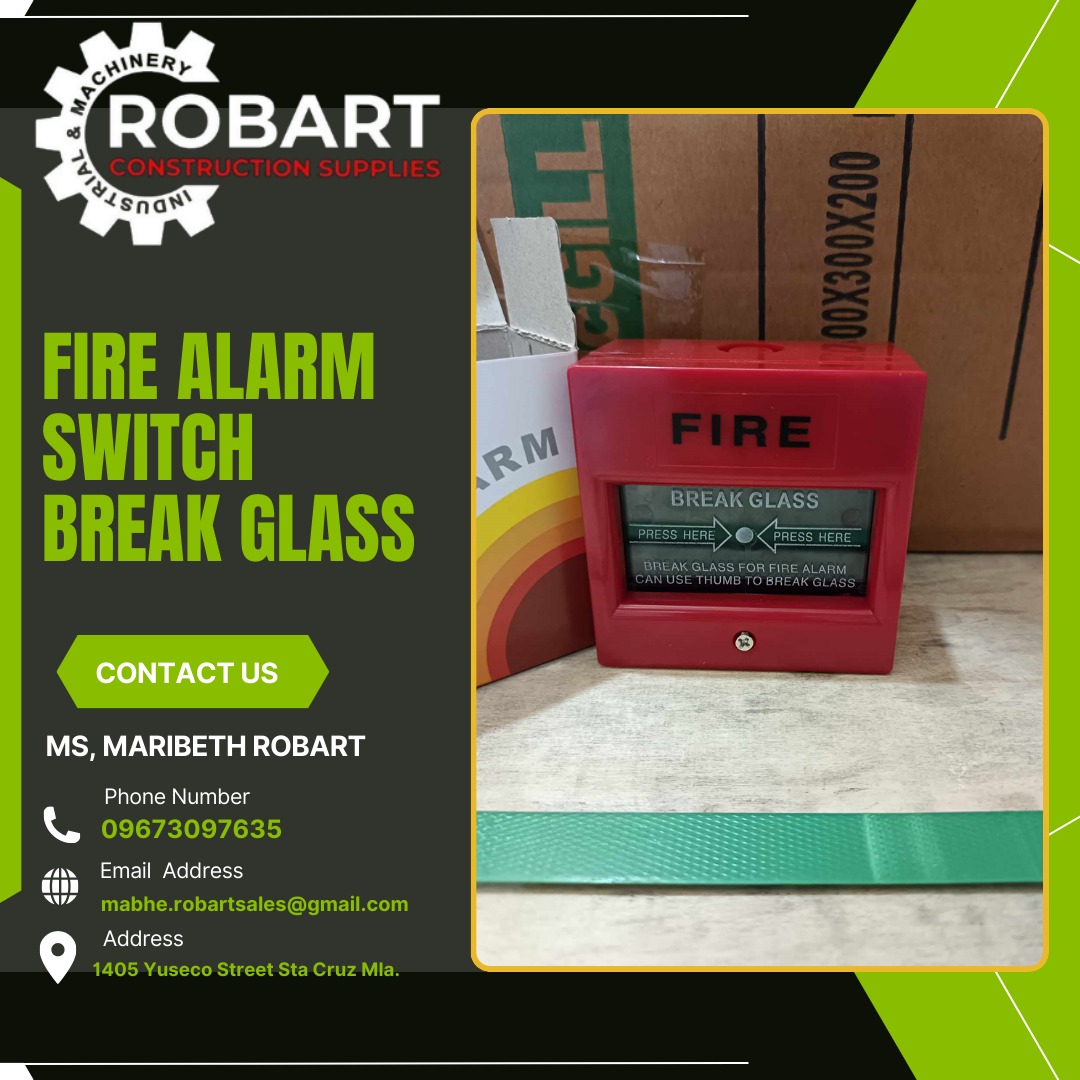 Fire Alarm Switch Break Glass, Commercial & Industrial, Construction ...