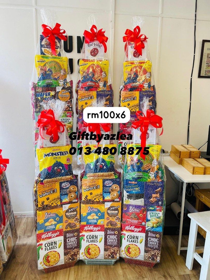 Hamper makanan dan minuman tinggi ready stock, Food & Drinks, Gift ...
