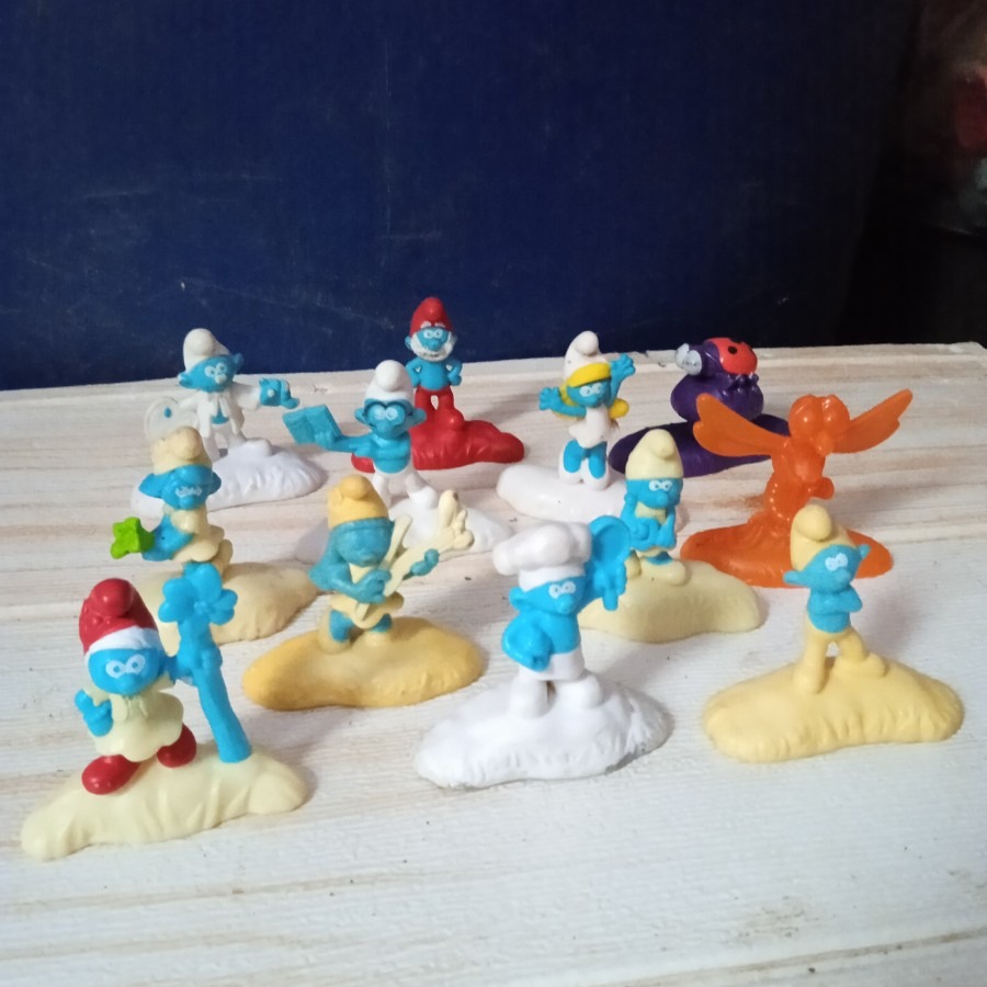 happy meal toys smurf mini set, Toys & Collectibles, Mainan di Carousell