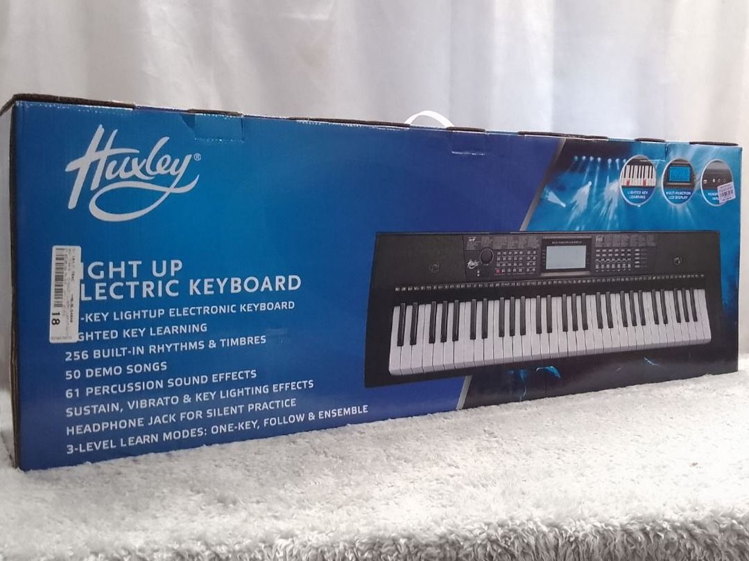 Huxley Light Up Electric Keyboard 61 Key ALUKB-0124, Hobbies & Toys ...