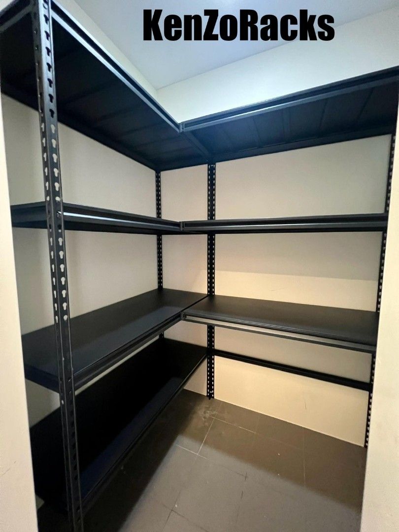 L shape Without Centre pole Boltless full metal rack, Furniture & Home ...
