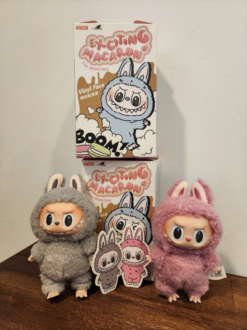 POPMART LABUBU (MACARON) Sesame Bean & lychee Berry, Hobbies & Toys ...