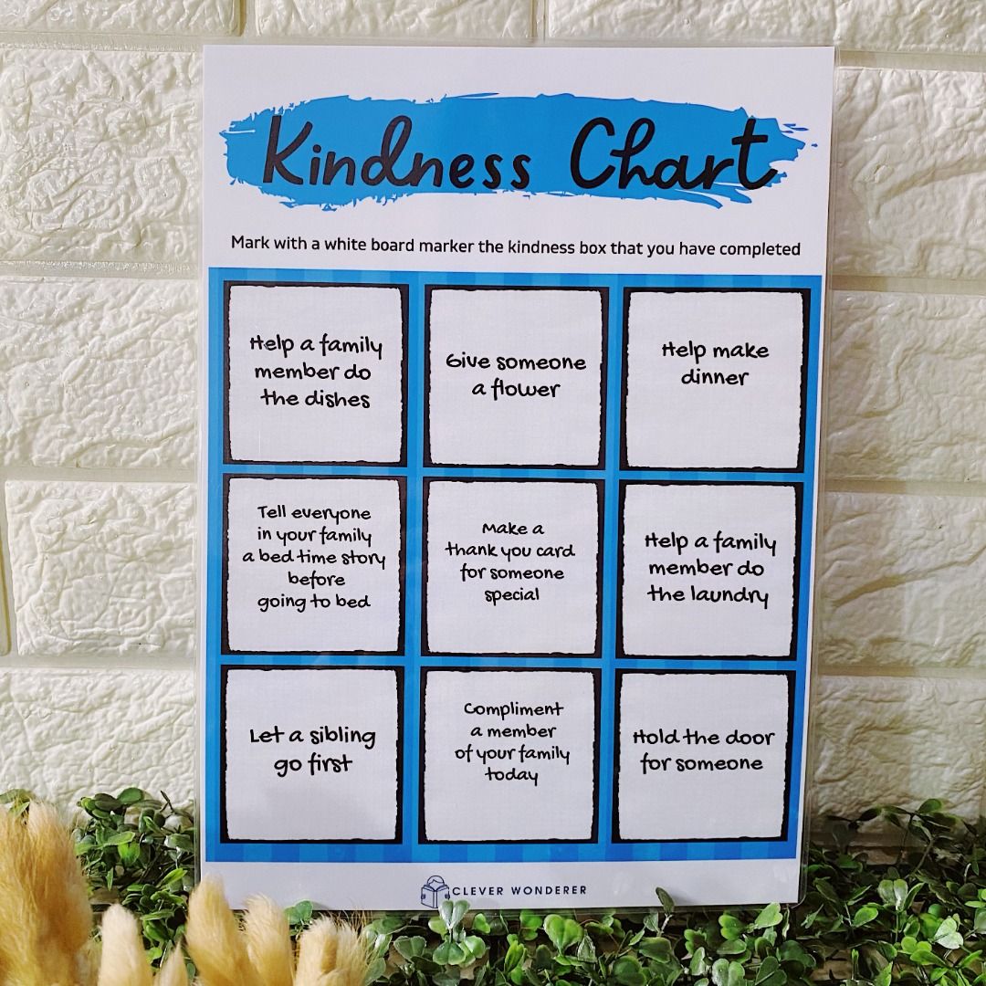 Laminated Educational Charts - Kindness Chart Bundle, Hobbies & Toys ...