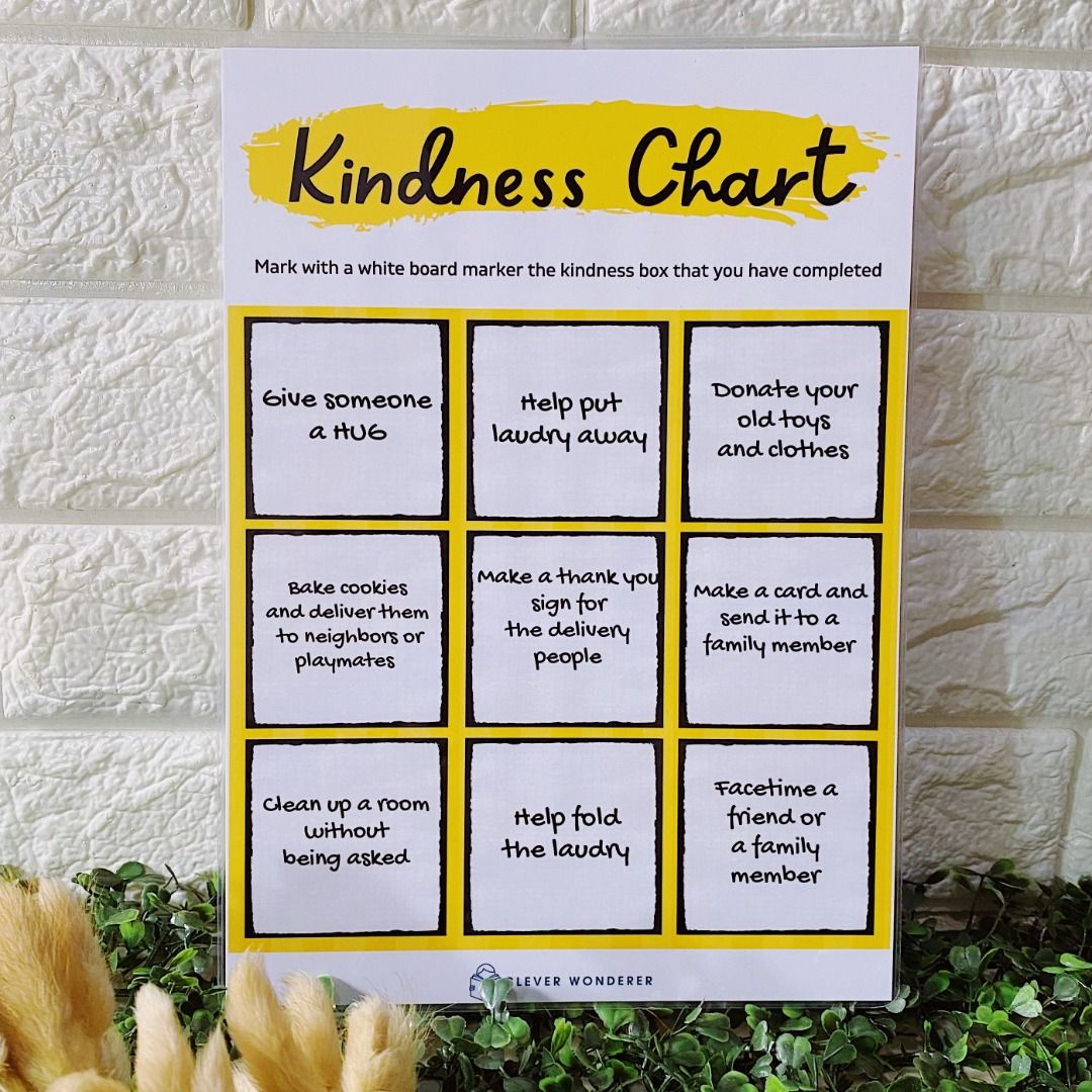 Laminated Educational Charts - Kindness Chart Bundle, Hobbies & Toys ...