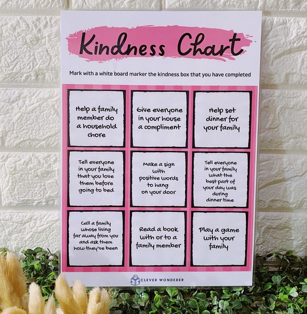 Laminated Educational Charts - Kindness Chart Bundle, Hobbies & Toys ...