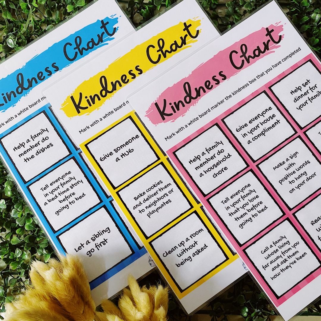 Laminated Educational Charts - Kindness Chart Bundle, Hobbies & Toys ...