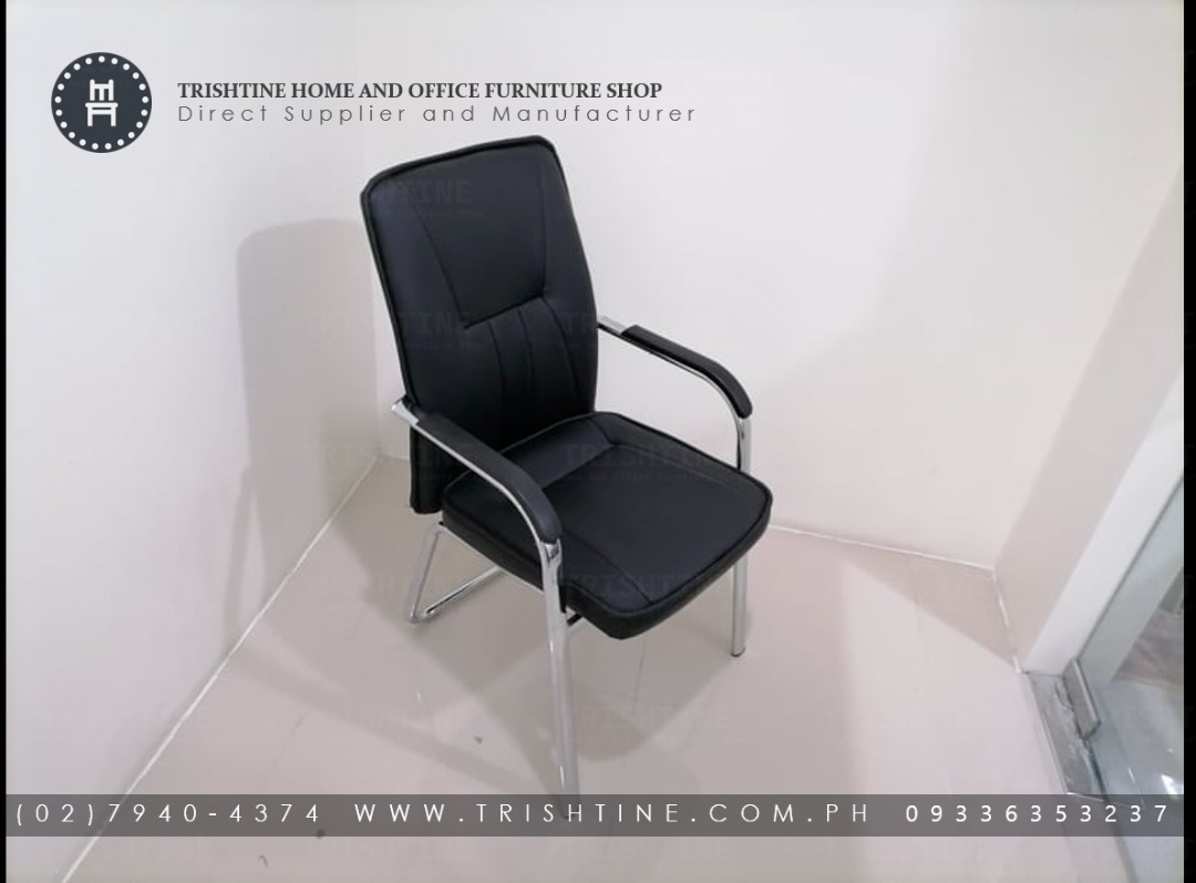 Leather Visitor Chair Sled Base (TVIS-021) Office Chair / Office ...