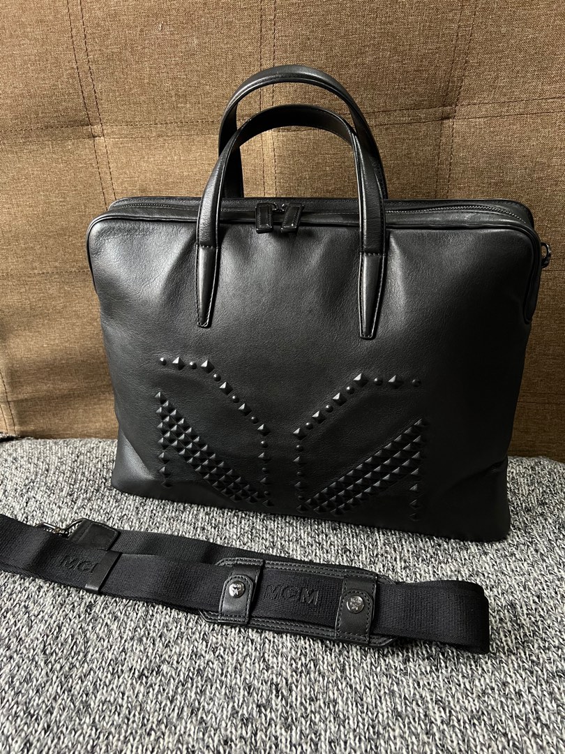 MCM laptop bag, Luxury, Bags & Wallets on Carousell
