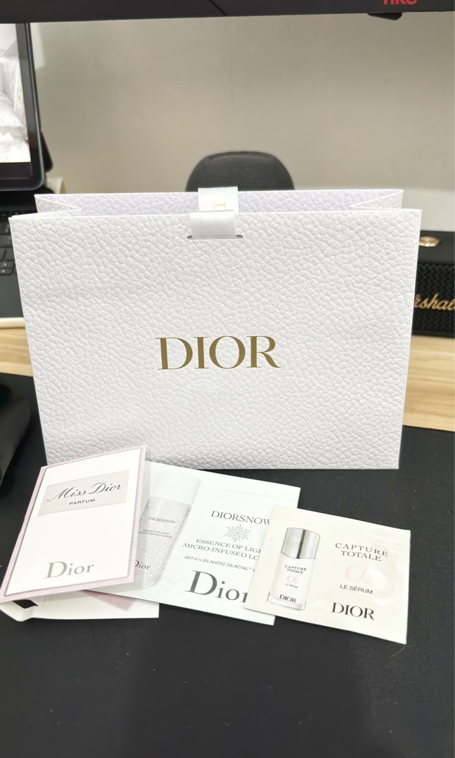 Miss Dior Parfum vial + 2 samples and paperbag, Beauty & Personal Care ...