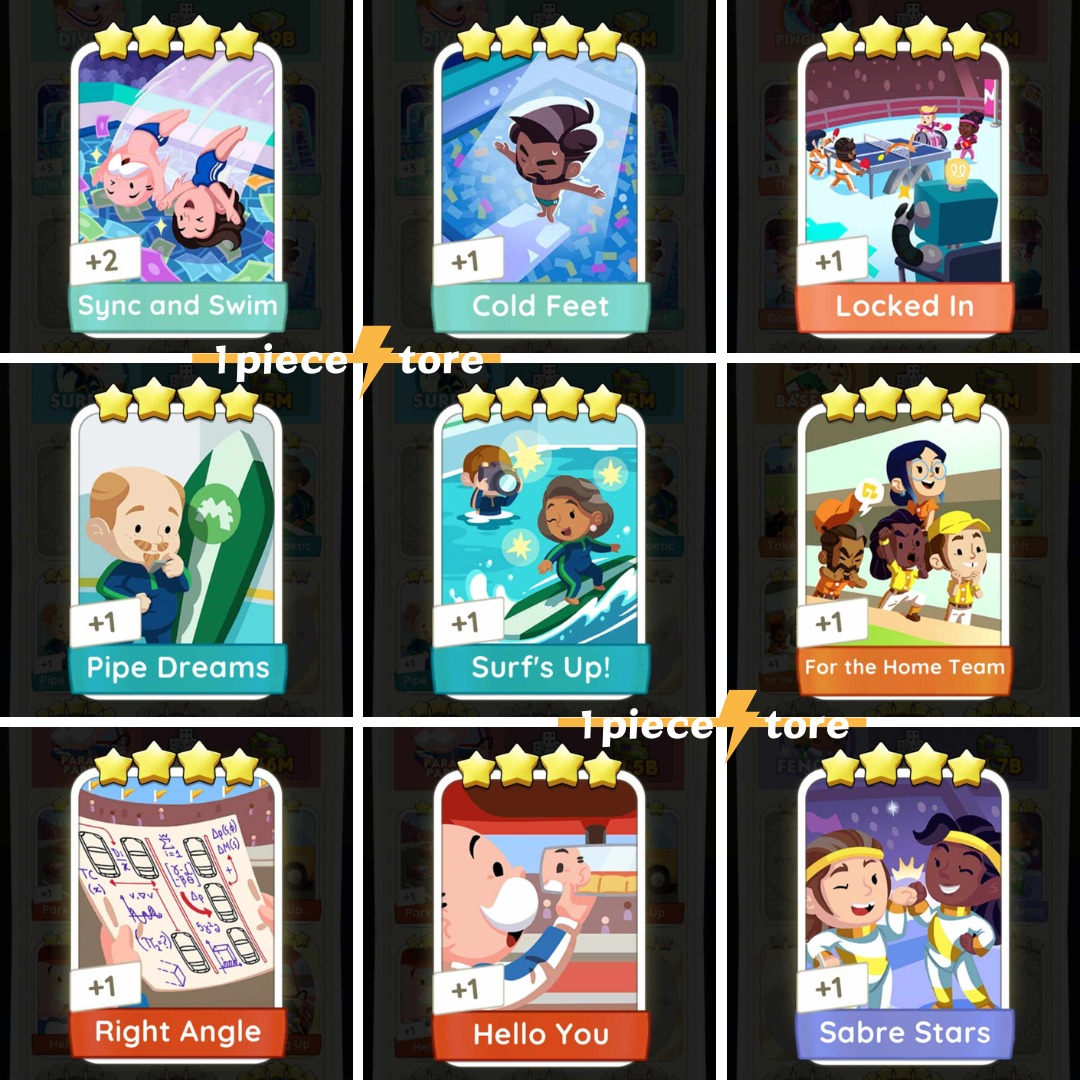 Monopoly GO 4 star Sticker/Card, Video Gaming, Gaming Accessories, In ...