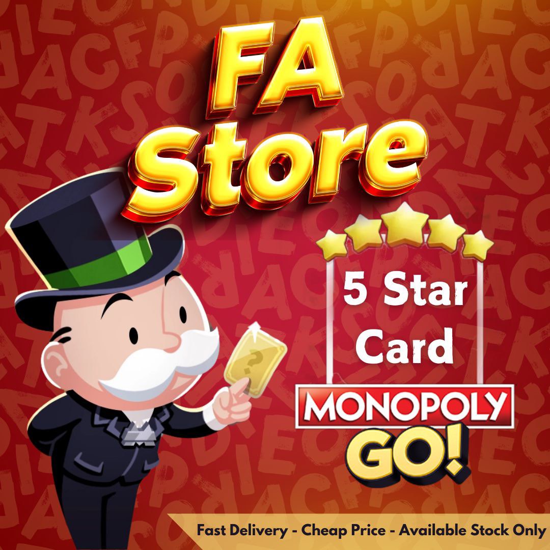 Monopoly-Go! Stickers 5 Star | All Available, Video Gaming, Video Games ...