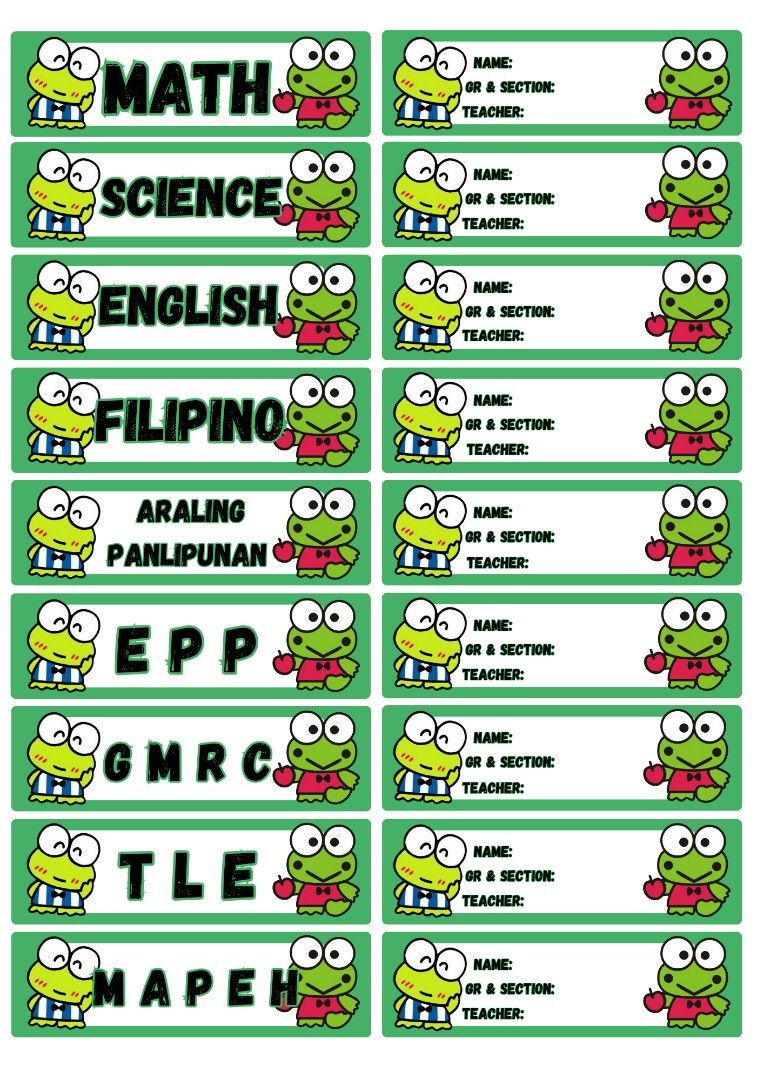 Name and Subject Label Customized, Everything Else, Others on Carousell