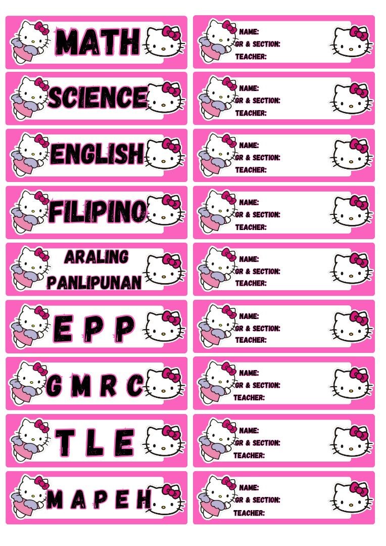 Name and Subject Label Customized, Everything Else, Others on Carousell