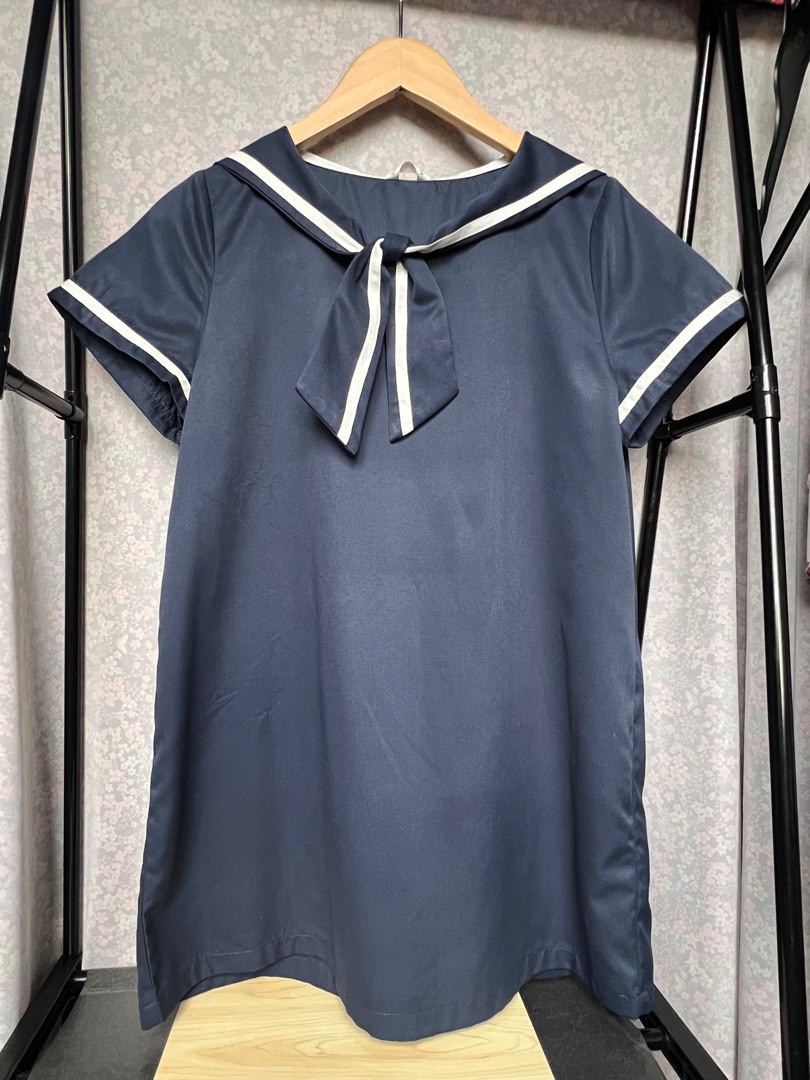 Navy Blue Sailor Mini Dress (Japanese schoolgirl / Madeline uniform ...