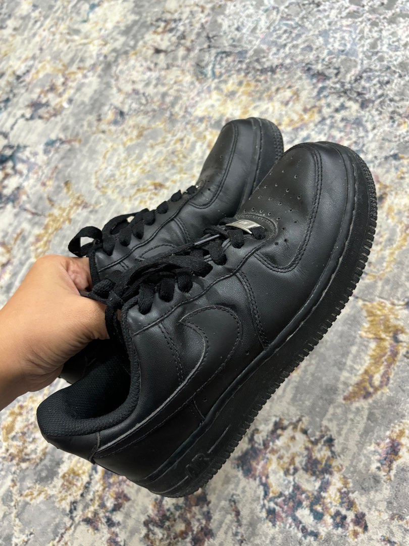 Nike Airforce Black Af1, Women's Fashion, Footwear, Sneakers on Carousell