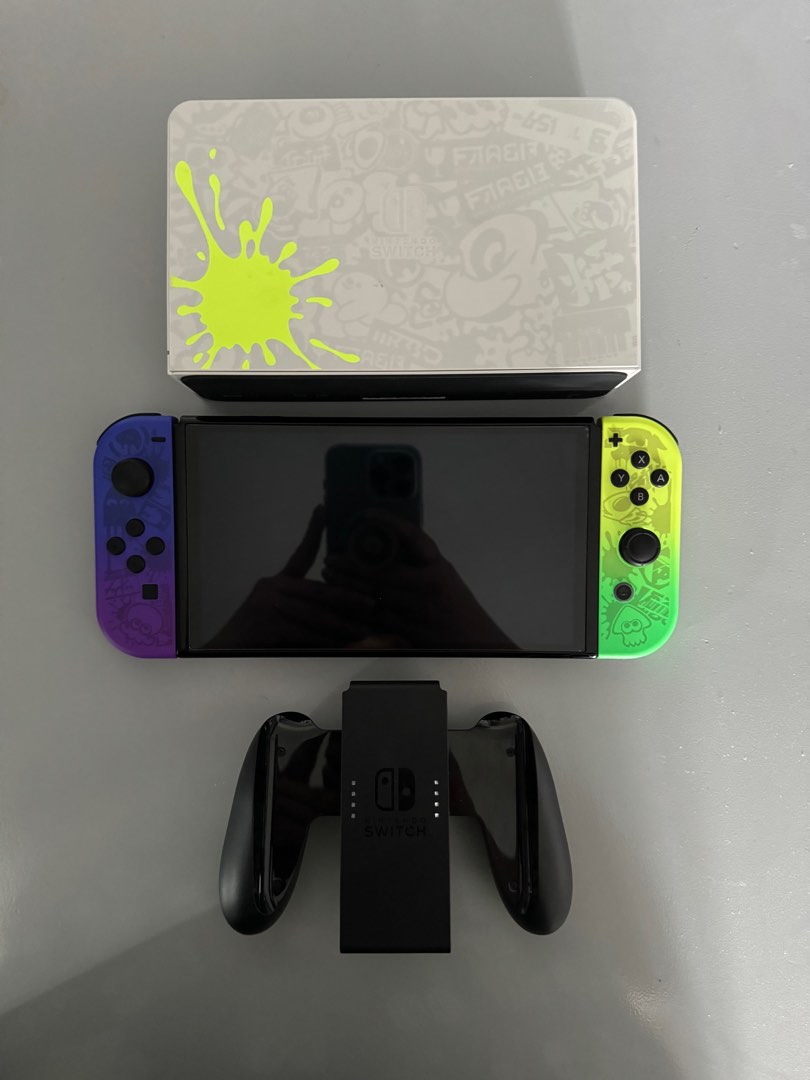 Nintendo Switch Oled Splatoon edition, Video Gaming, Video Game ...