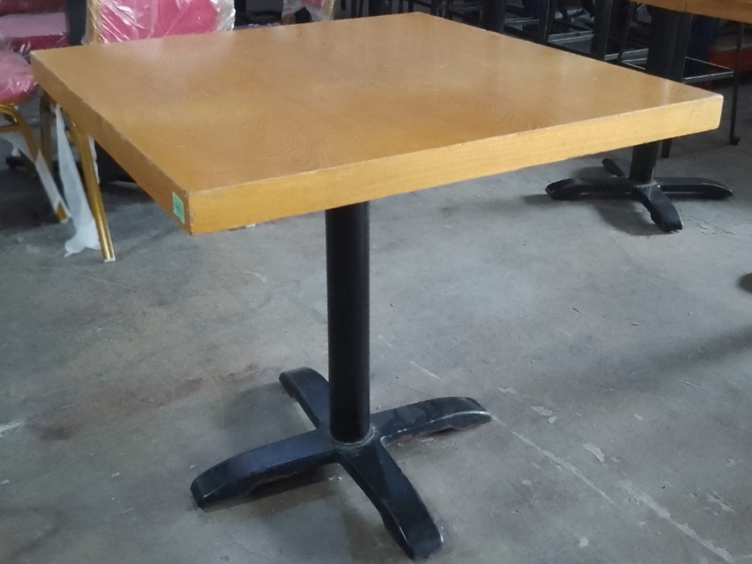 Pantry Table Wooden Top Metal Base SQ, Furniture & Home Living ...