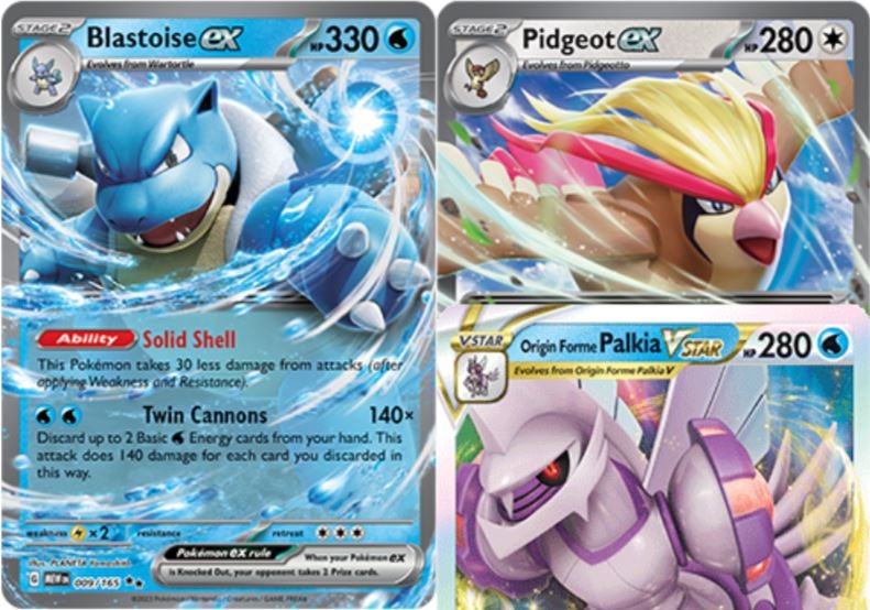 Pokemon TCG Blastoise ex Pidgeot ex Deck with Origin Forme Palkia VSTAR ...