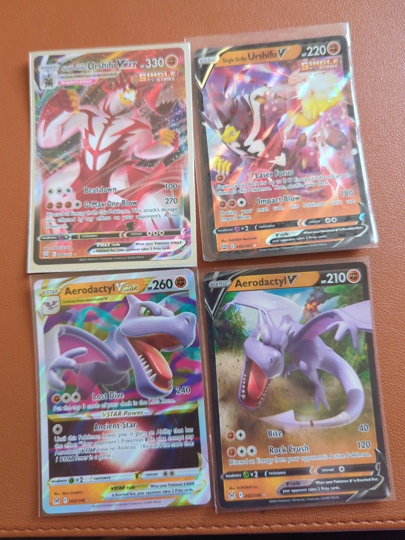 Pokemon TCG Vmax, Vstar V pairs Ditto Lucario Aerodactyl Single Strike ...