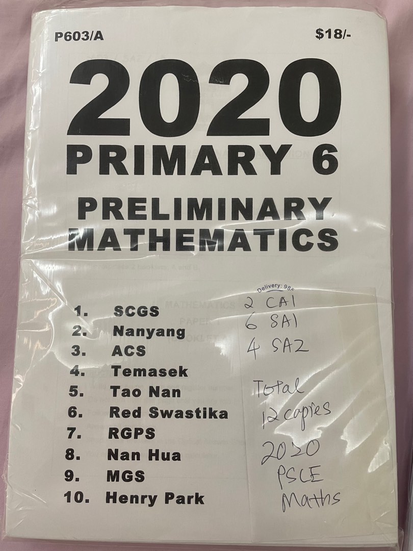 PSLE Prelim Past Year paper Maths Science, Hobbies & Toys, Books ...