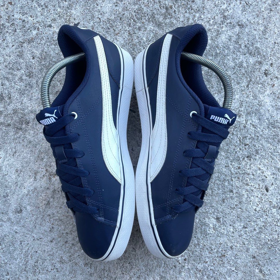 Puma C0urt Point Vulc V2 Dark Navy (8UK) - RM8O, Men's Fashion ...