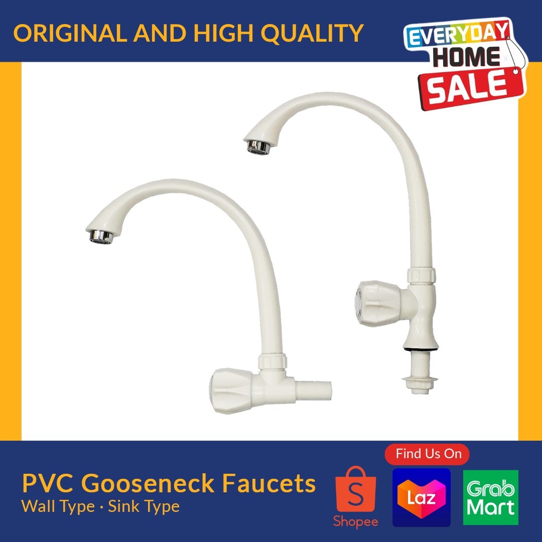 PVC Gooseneck Faucet, Furniture & Home Living, Bathroom & Kitchen ...