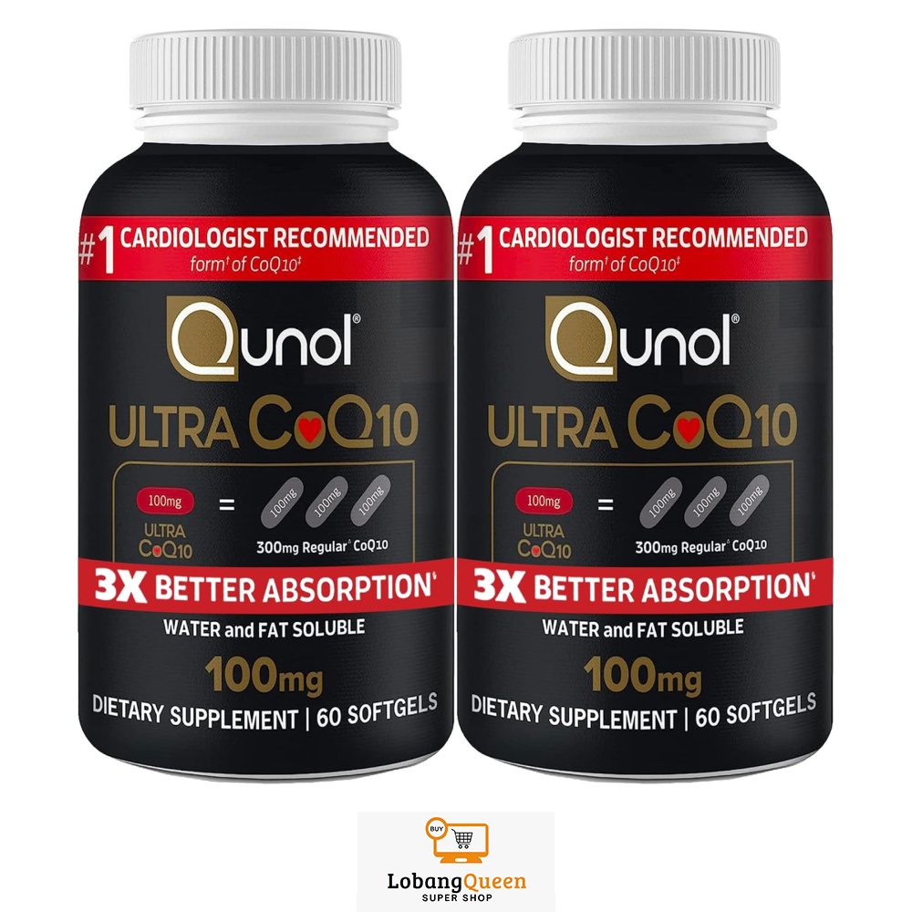 Qunol Ultra CoQ10 100mg 3X Better Absorption Patented Water and Fat ...
