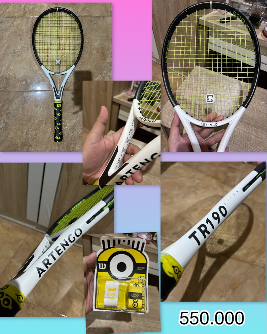 Raket Tennis Artengo TR190 & Overgrip Willson minions, Olah Raga, Perlengkapan Olahraga Lainnya ...