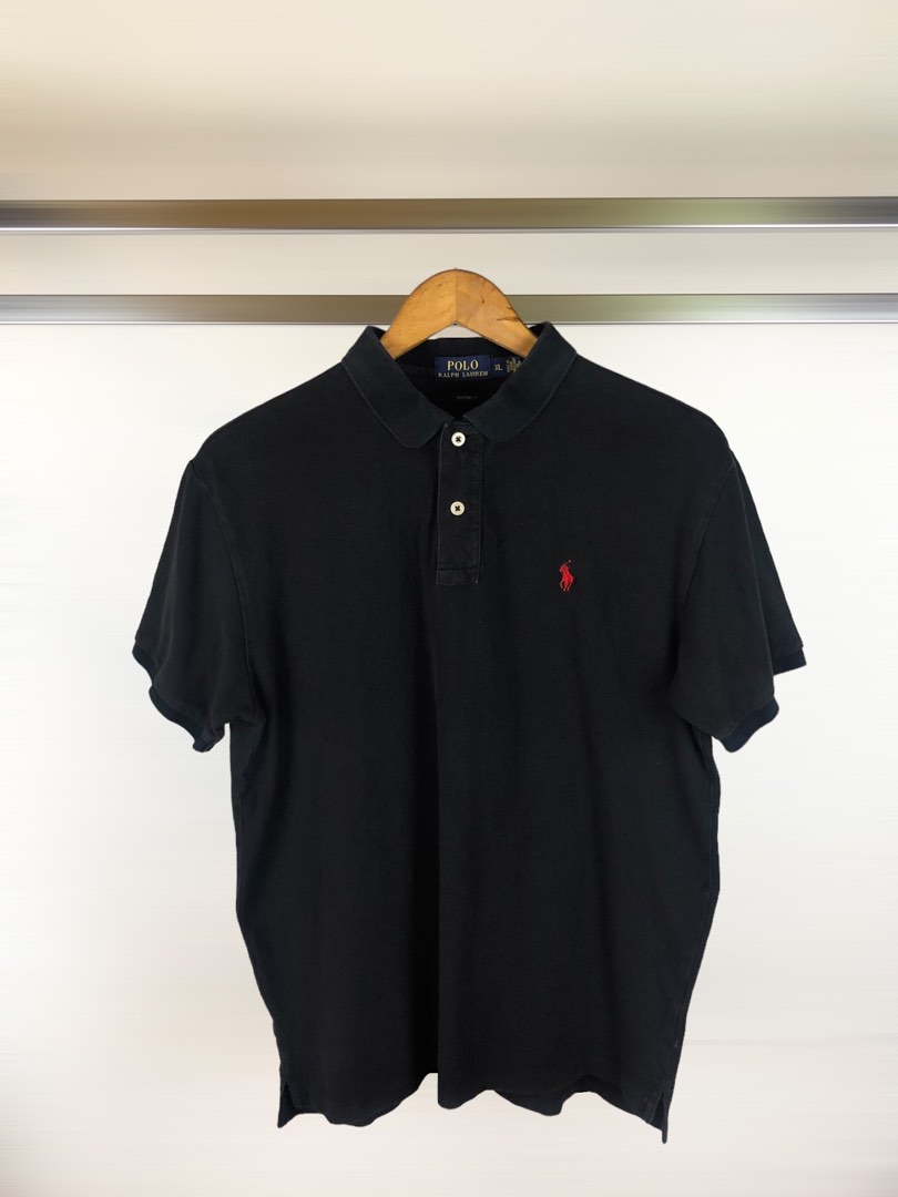 Ralph Lauren Polo Black Polo Shirt, Men's Fashion, Tops & Sets, Tshirts & Polo Shirts on Carousell