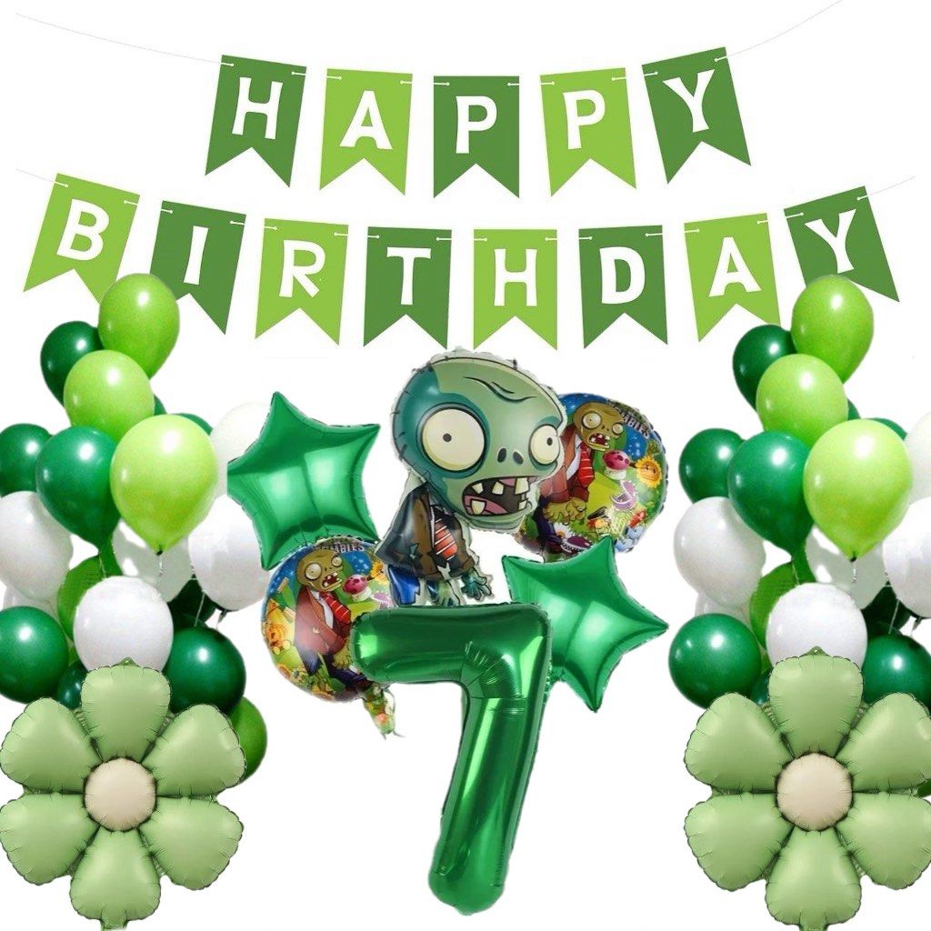 [Ready Stock] Plants vs. Zombies themed Happy birthday party ...