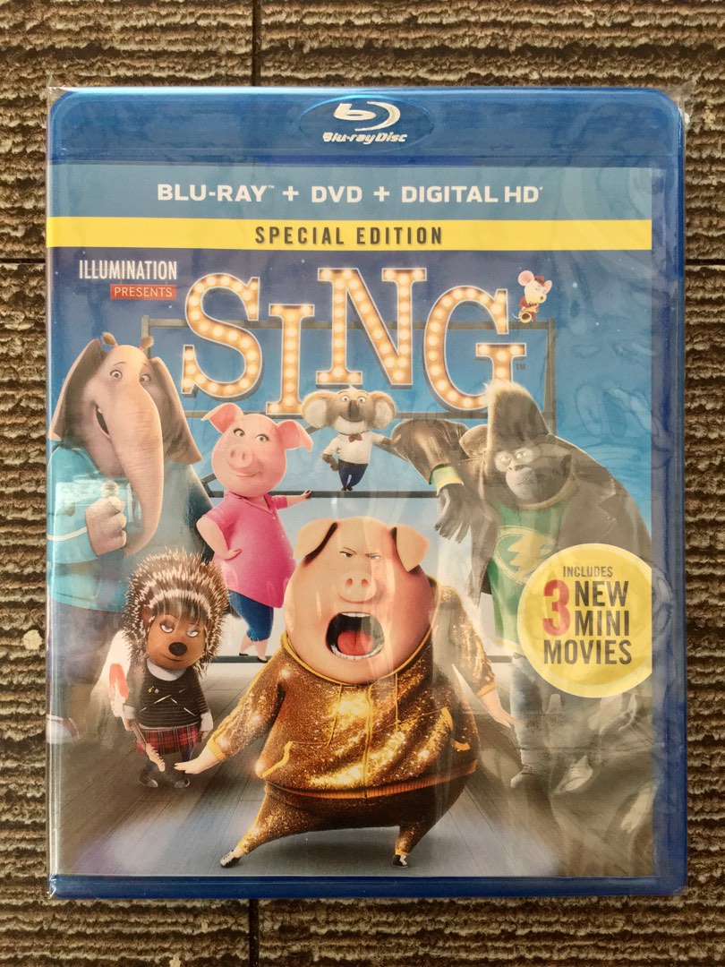 Sing Bluray / DVD, Hobbies & Toys, Music & Media, CDs & DVDs on Carousell