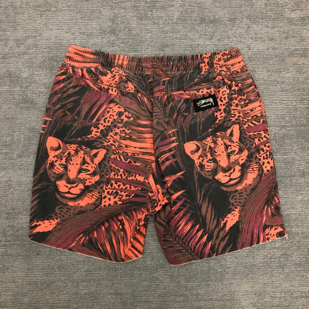 Stussy Leopard AOP Beach Short, Men's Fashion, Bottoms, Swim Trunks ...
