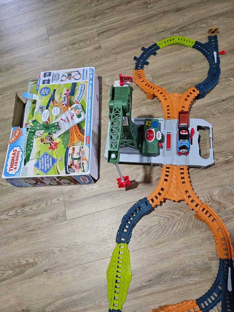 Thomas Friends Motorized Train Set Talking Cranky Delivery Set, Hobbies & Toys, Toys & Games on ...