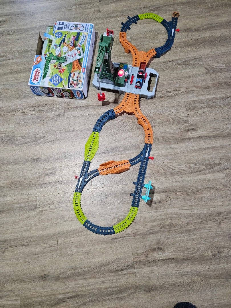 Thomas Friends Motorized Train Set Talking Cranky Delivery Set, Hobbies & Toys, Toys & Games on ...