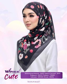 Tudung Ruffle Jannah Black Label, Women's Fashion, Muslimah Fashion ...