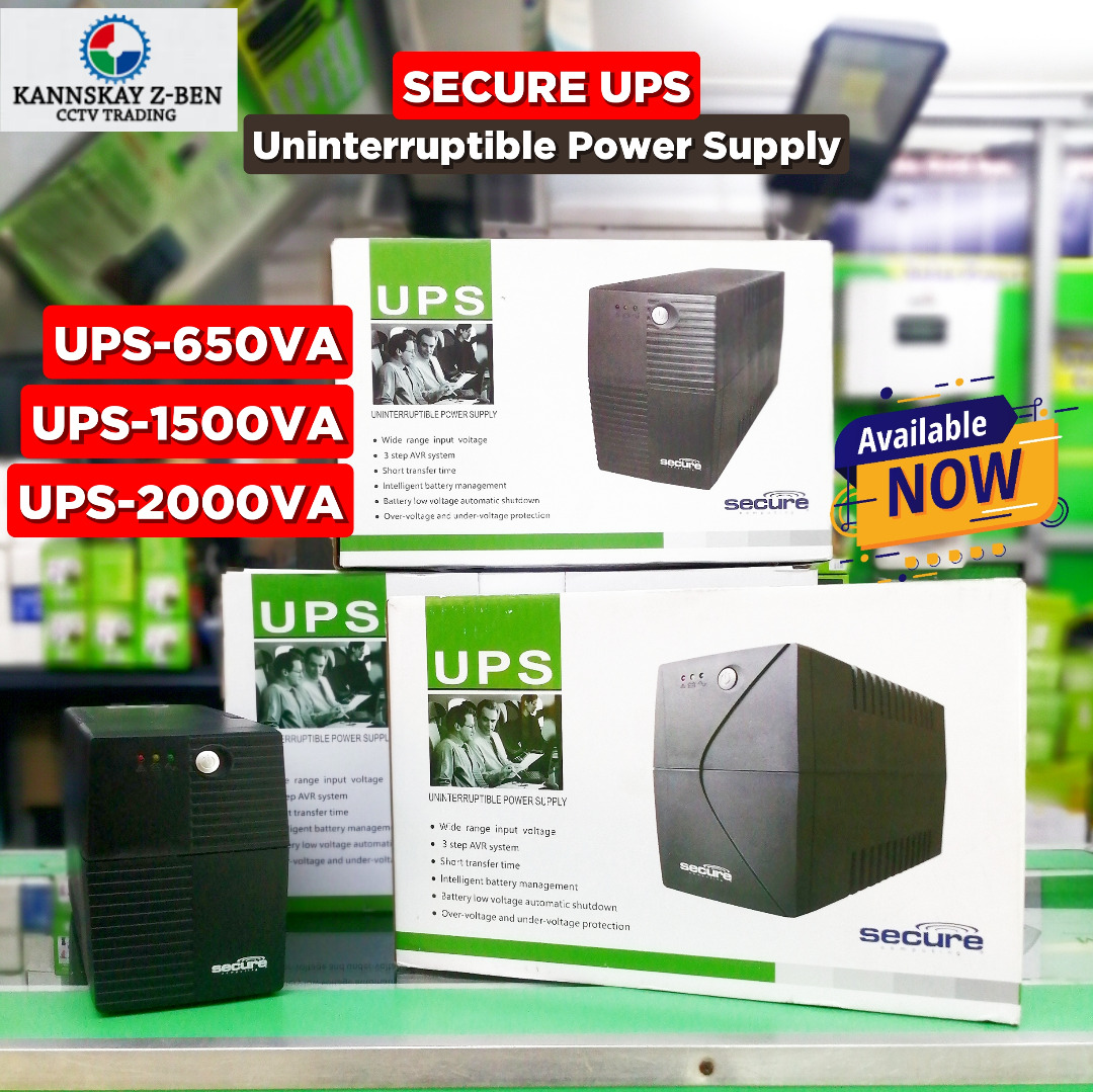 UPS SECURE 650VA|1500VA|2000VA Uninterruptible Power Supply, Computers ...