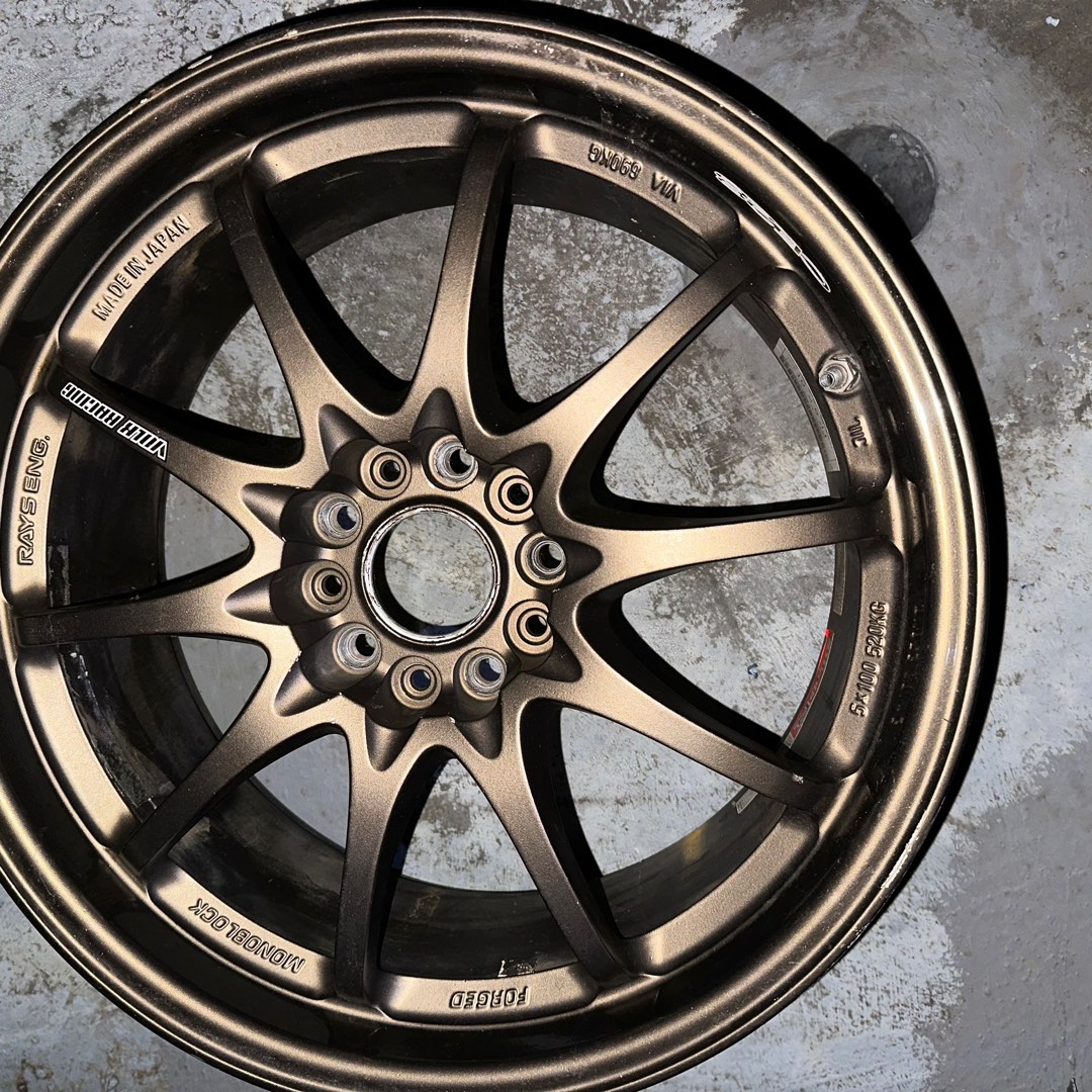 Velg Rays CE28 Bronze 18inch 8,5 Rata, Aksesoris Mobil di Carousell