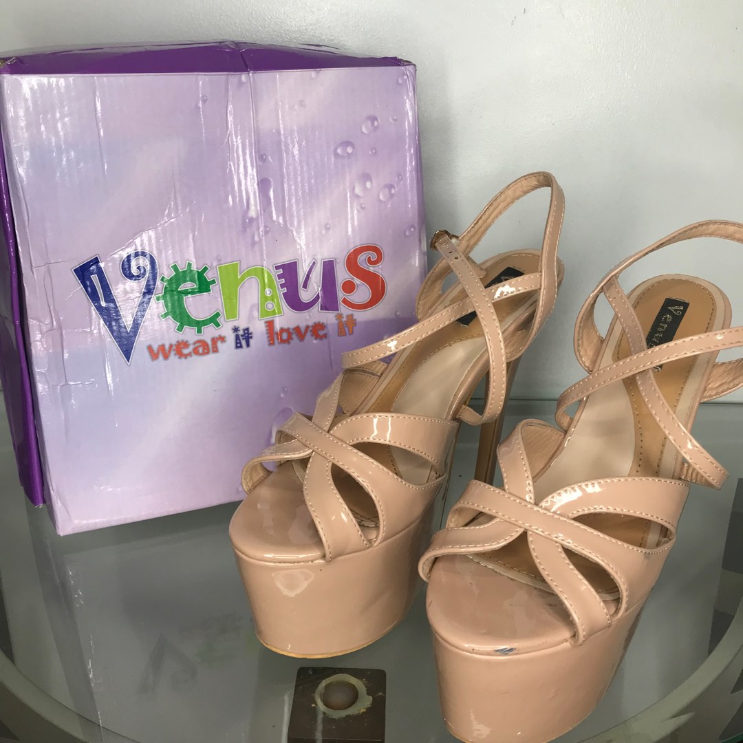 Venus Bragais Pia Inspired pageant high heels platform flatform nude ...